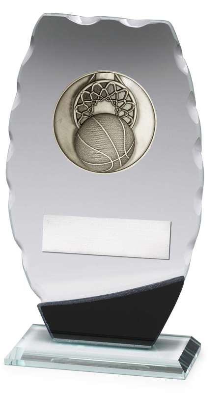 Clipped Oval Glass - Basketball - Trophy Company